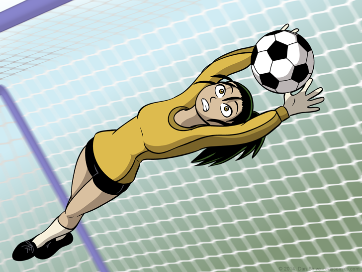 Soccer Goalie Cartoon Female